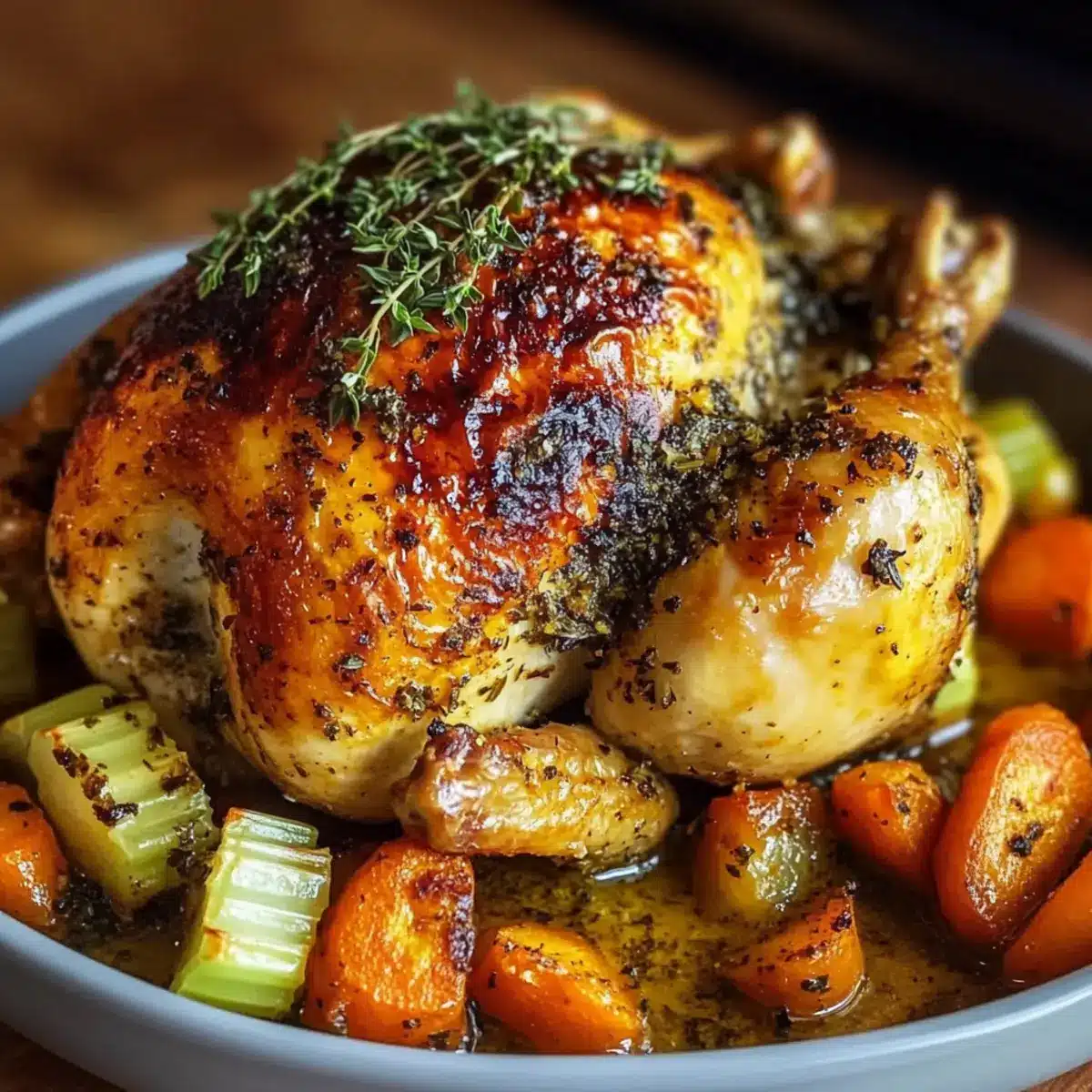 Ultimate Herb-Infused Roasted Whole Chicken with Crispy Skin